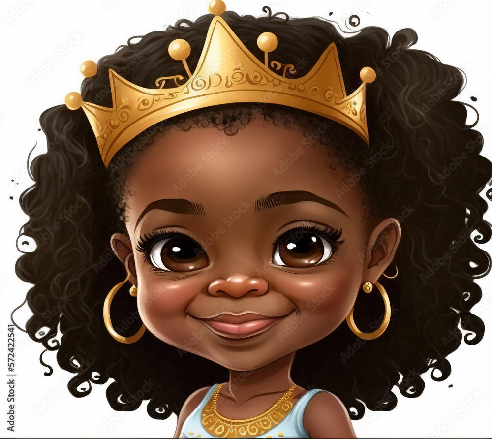 portrait of little girl princess, sketch art for artist creativity and ...