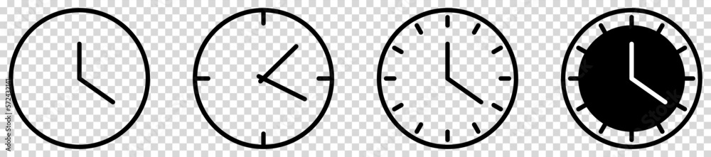 Time icon set. Clock symbols. Design can use for web and mobile app ...