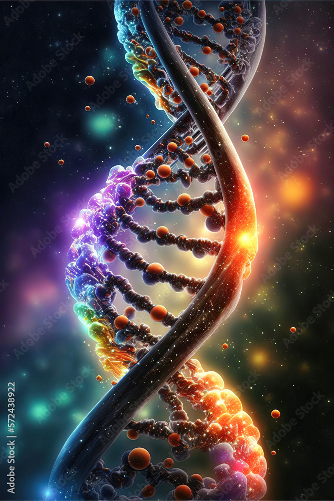 image of dna chain, science, hereditary values and health. image to ...
