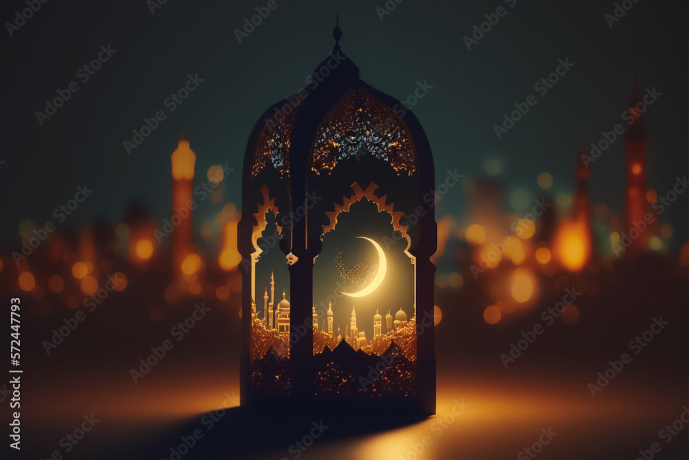 Eid Mubarak, Light up your Eid with stunning lantern display Stock ...