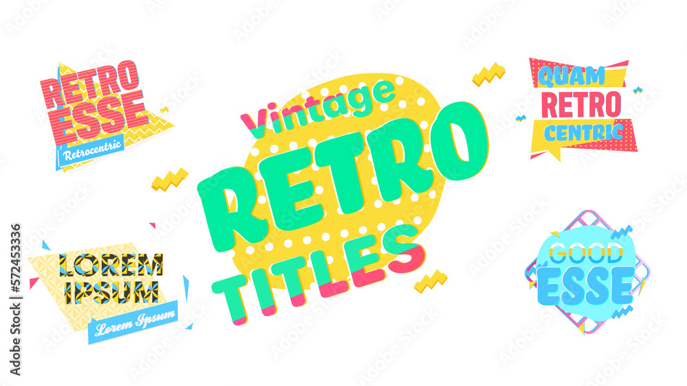 Vintage Retro Titles Stock Template | Adobe Stock
