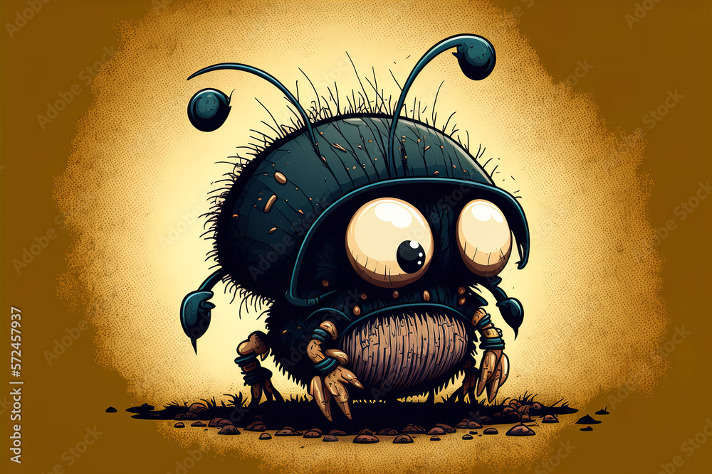 Cartoon Dung Beetle Design for Educational Purposes Stock Illustration ...