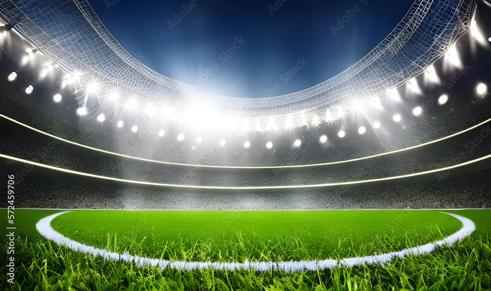 Cinematic Football stadium background with full of crowded audience ...