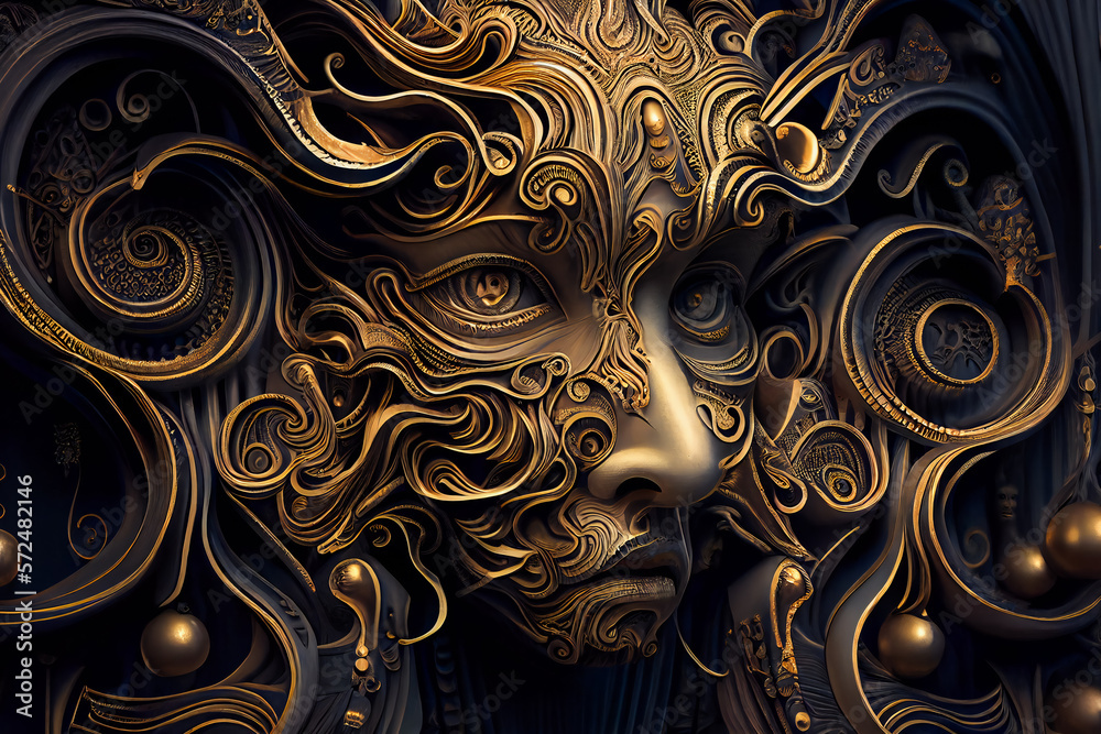 A Surreal Wall of Human Face Morphed in a Weird Way. Human Faces ...