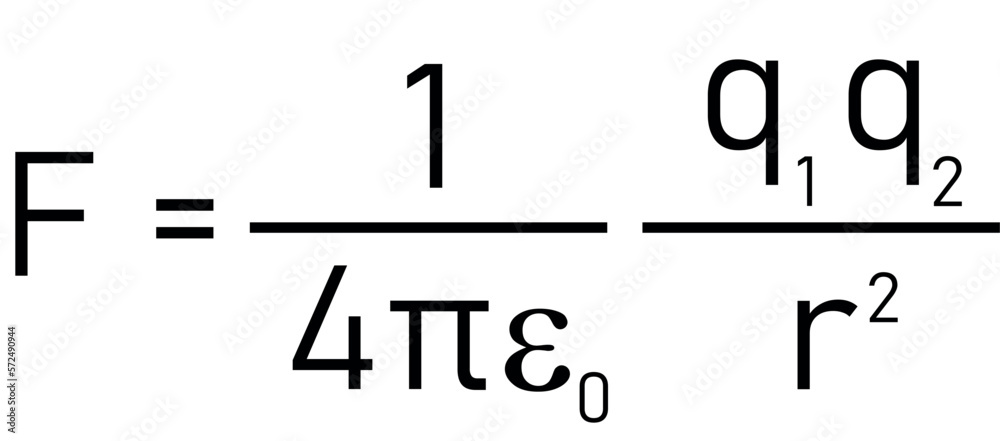 Coulombs Law Formula For Electrostatic Force Between Two Point Charges