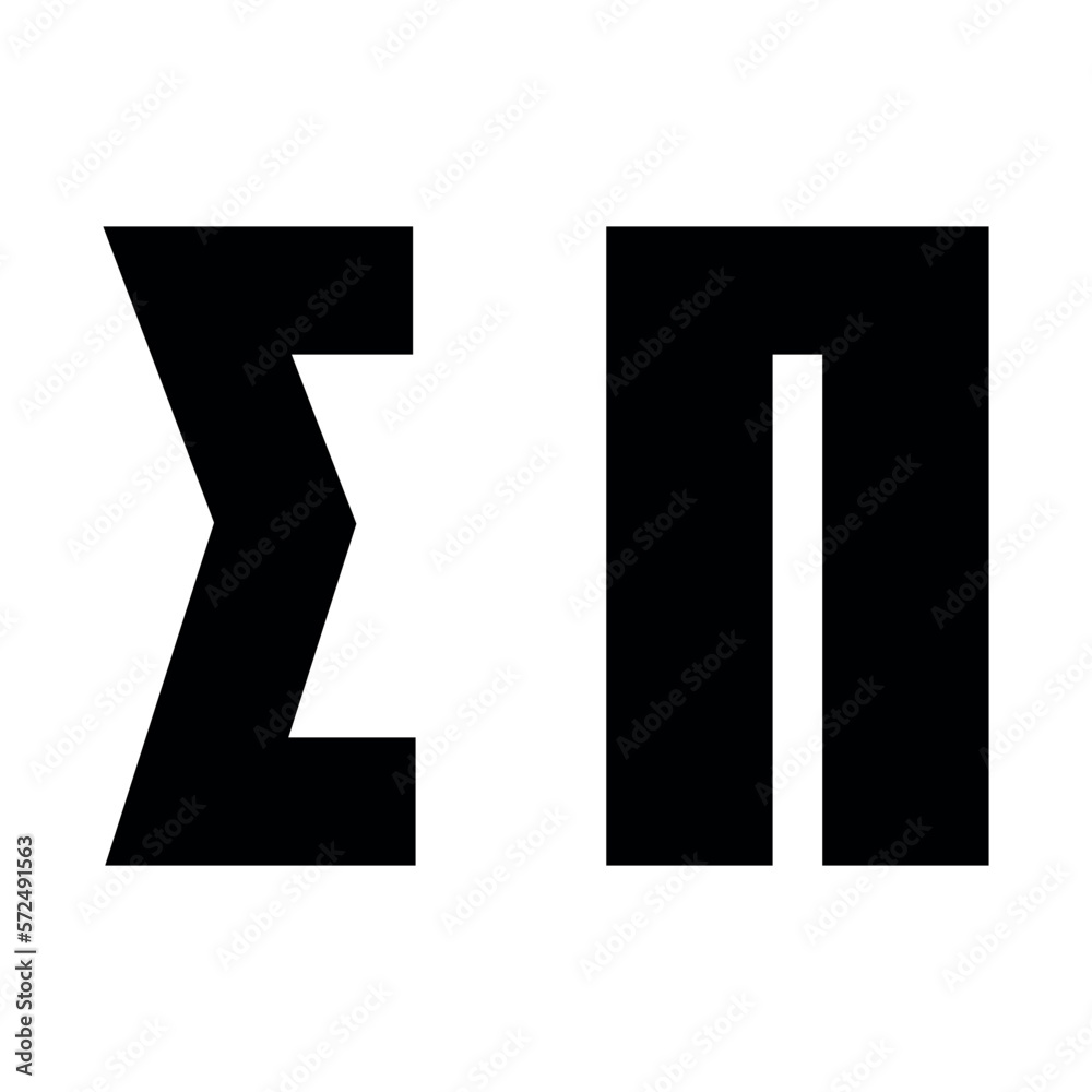 sigma and pi notation, summation and product notation Stock Vector ...