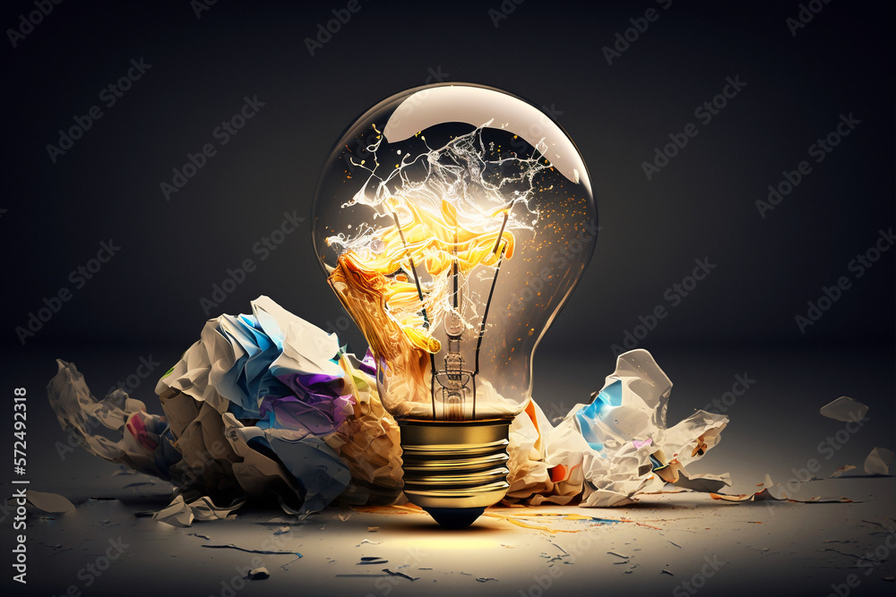 Brainstorming. Search for ideas. Concept of coming up with something ...