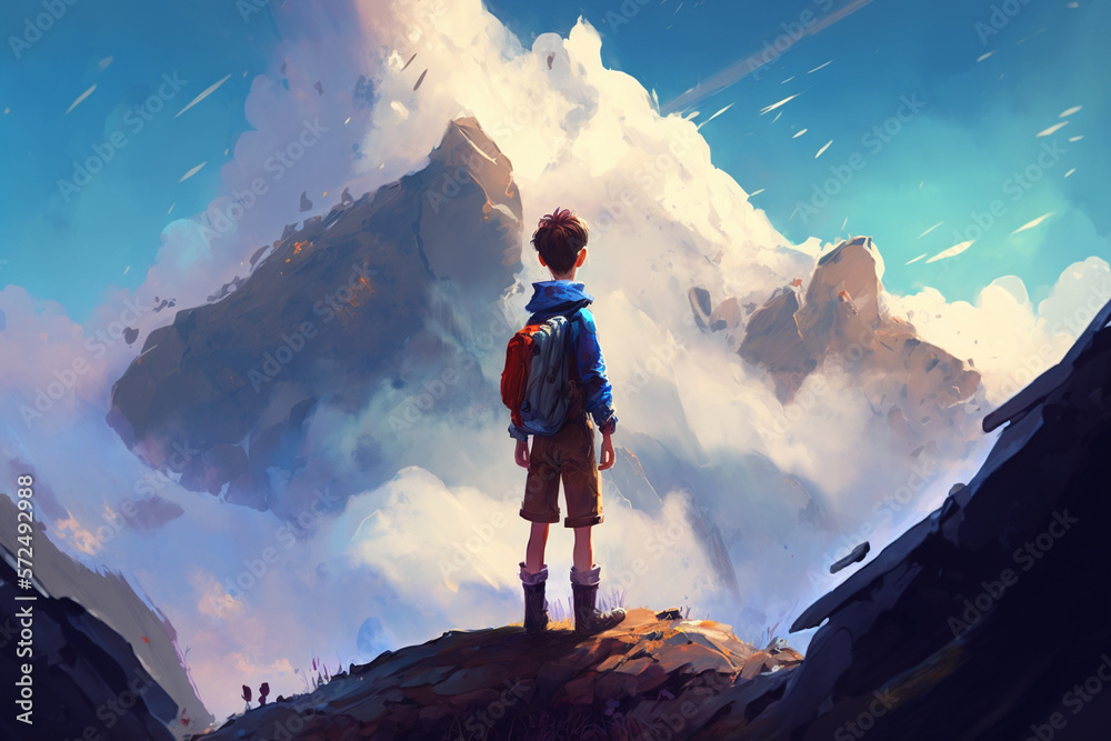 Painting Of Boys Standing Up