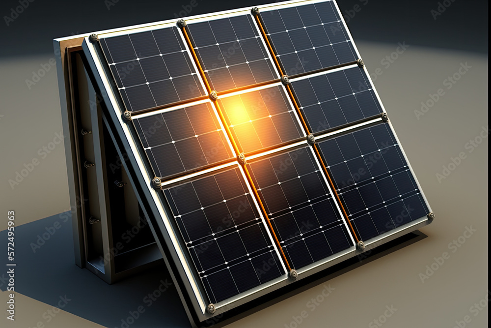 standalone solar panel generative ai art Stock Illustration | Adobe Stock