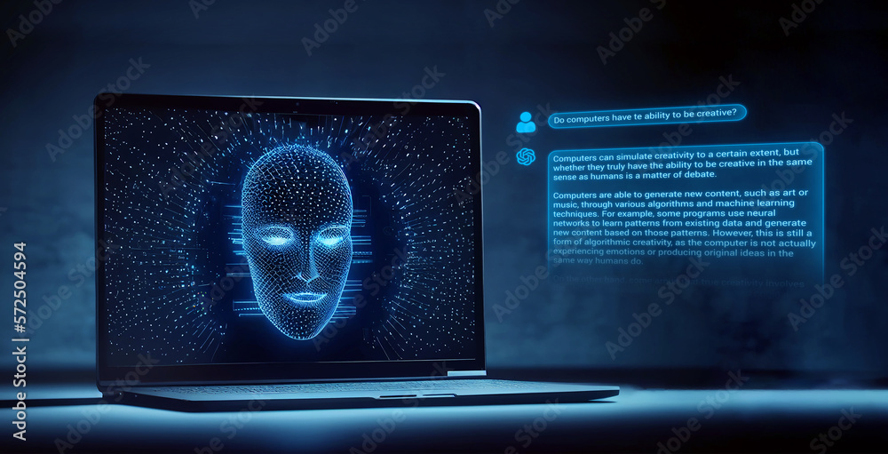 Chat bot Artificial Intelligence, conversation text slide up human and ...