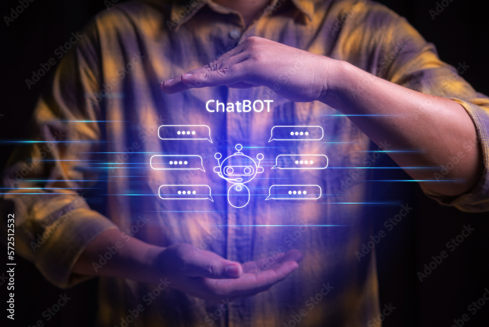 Futuristic technology transformation, Chatbot Chat with AI , Artificial ...
