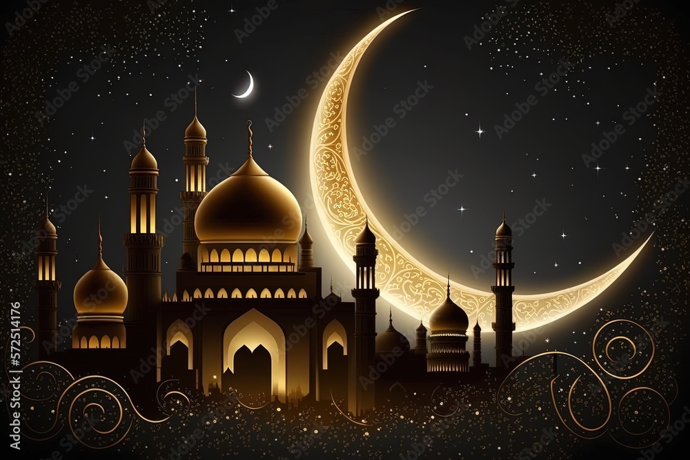 Islamic greeting Eid Mubarak cards for Muslim Holidays.Eid-Ul-Adha ...