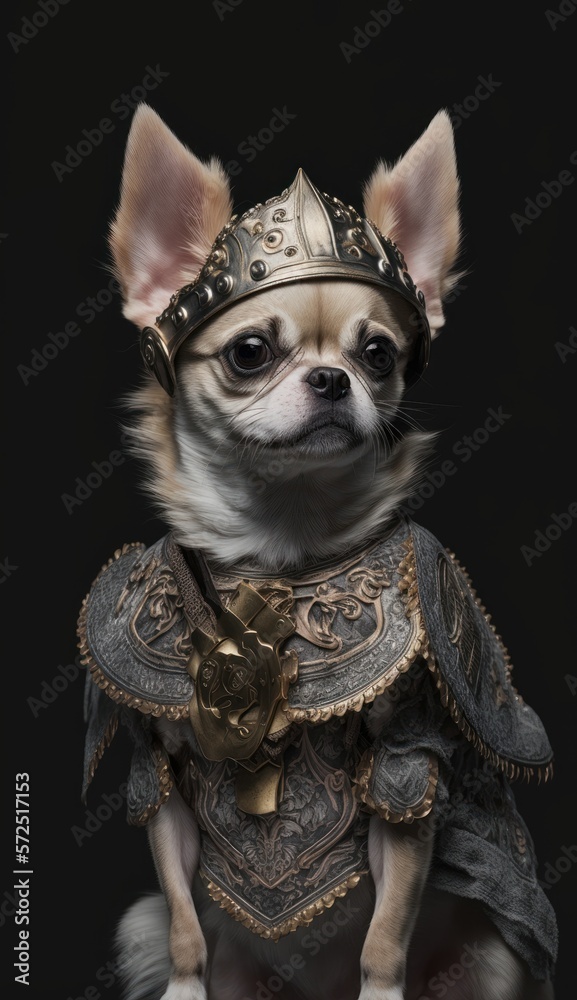 Cute Stylish and Cool Animal Chihuahua Knight of the Middle Ages: Armor ...