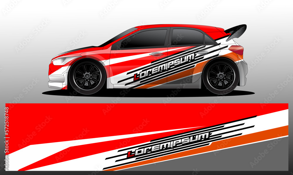 car livery design vector. Graphic abstract stripe racing background ...