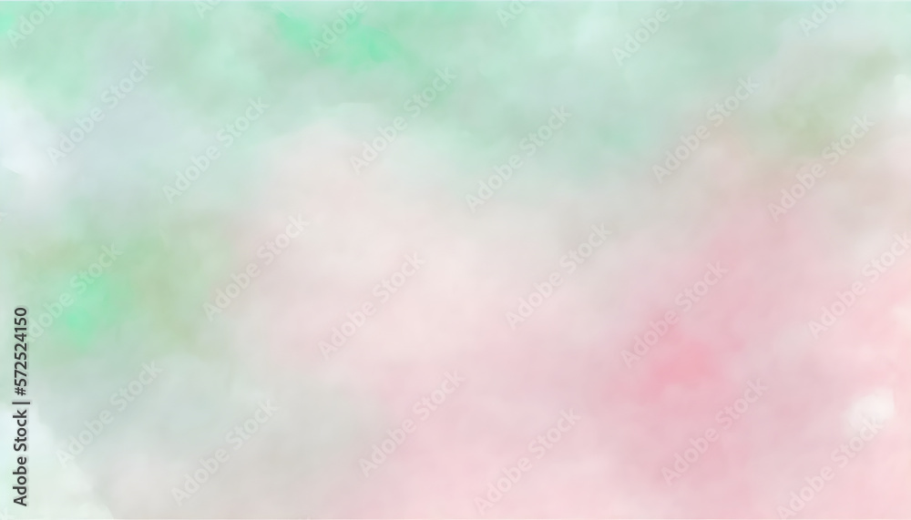 Mint and Baby-Pink Abstract Watercolor Background: A Heavenly Sky ...