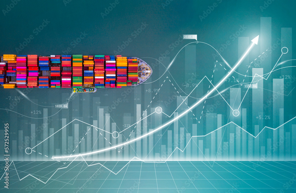 Container Cargo Ship Global Business Logistics Import Export Freight Shipping Transportation