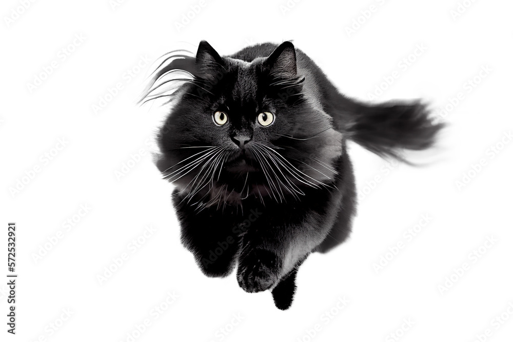Black Cat Jumping Logo