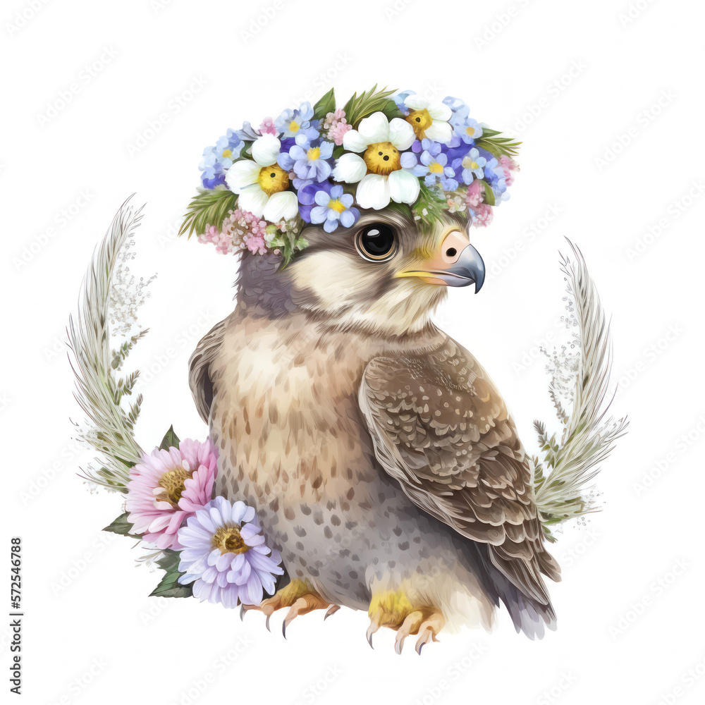 Cute Baby Peregrine Falcon