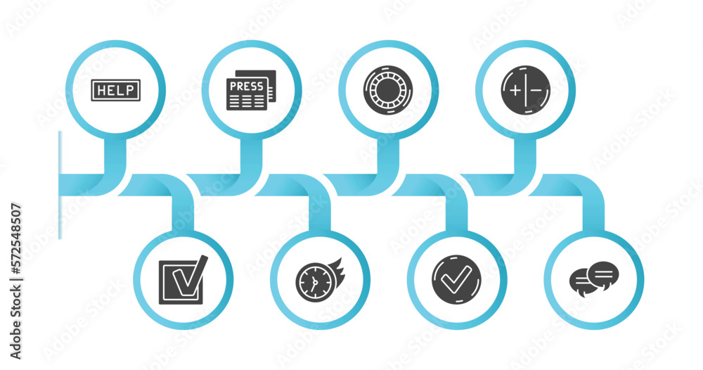 editable filled icons with infographic template. infographic for user ...