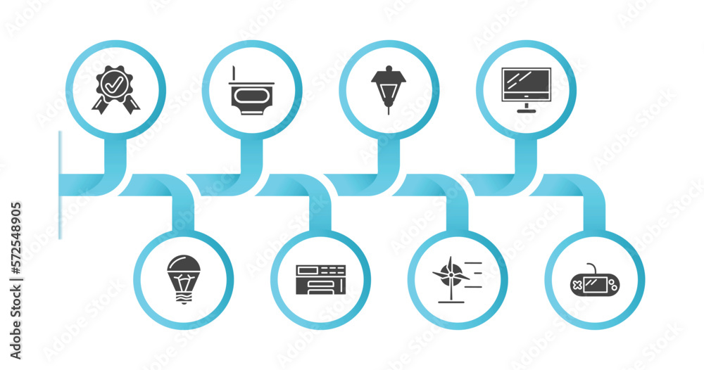 editable filled icons with infographic template. infographic for ...