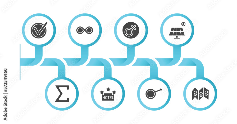 editable filled icons with infographic template. infographic for signs ...
