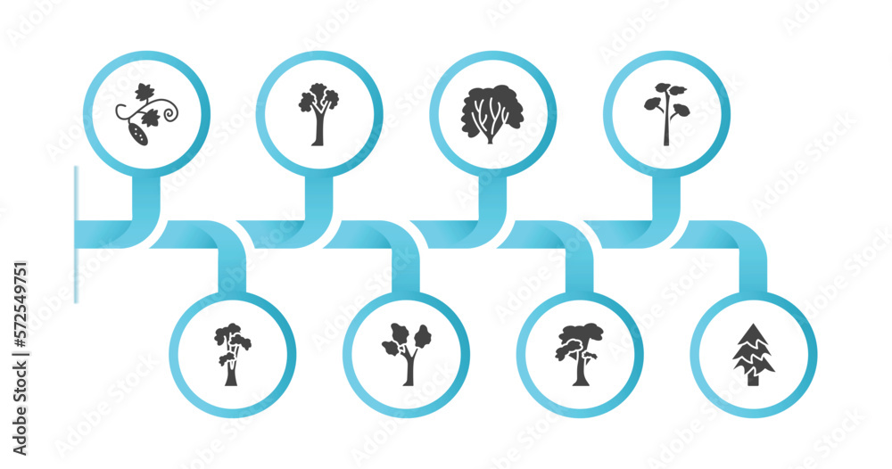 editable filled icons with infographic template. infographic for nature ...
