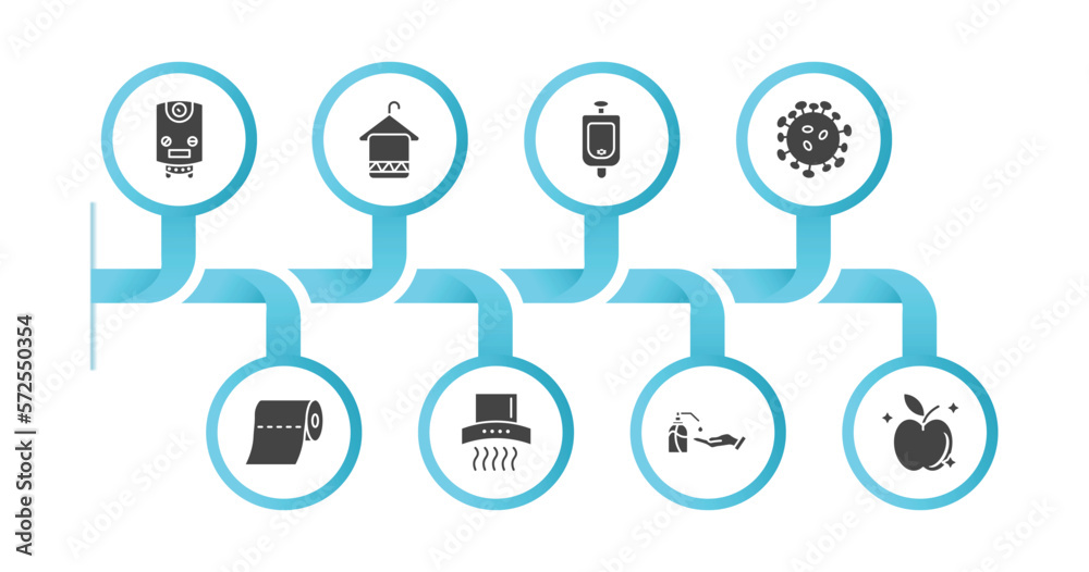editable filled icons with infographic template. infographic for ...