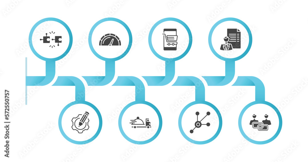 editable filled icons with infographic template. infographic for ...