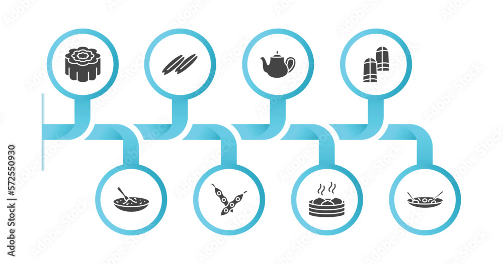 editable filled icons with infographic template. infographic for food ...
