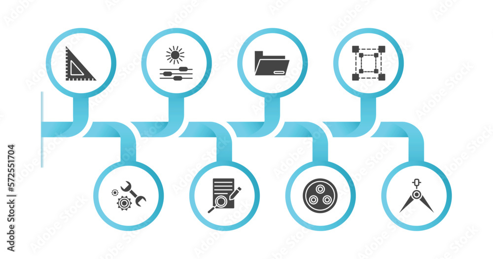 editable filled icons with infographic template. infographic for edit ...