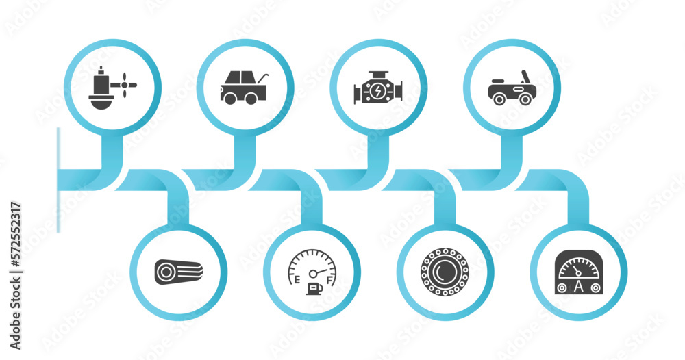 editable filled icons with infographic template. infographic for car ...