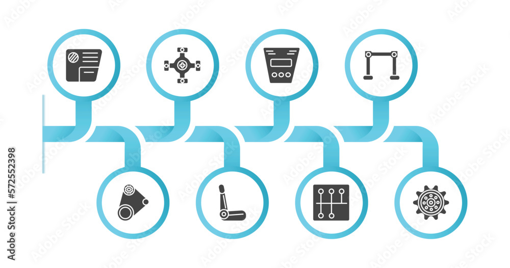 editable filled icons with infographic template. infographic for car ...