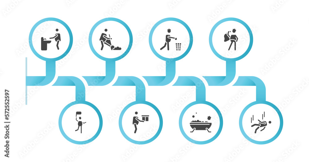 editable filled icons with infographic template. infographic for ...