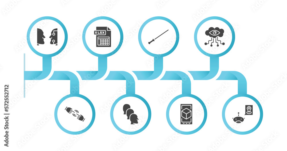 editable filled icons with infographic template. infographic for ...
