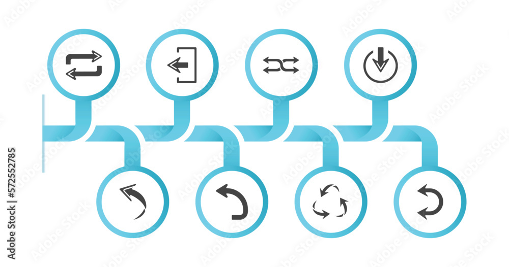 editable filled icons with infographic template. infographic for arrows ...