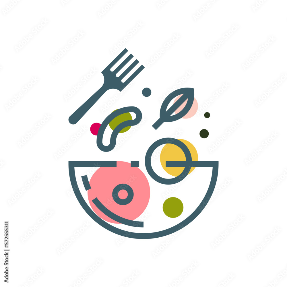 Fresh food logo icon vector. Food logo design concept. Food logo icon ...