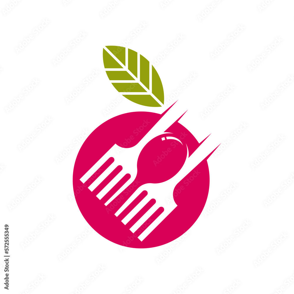Fresh food logo icon vector. Food logo design concept. Food logo icon ...