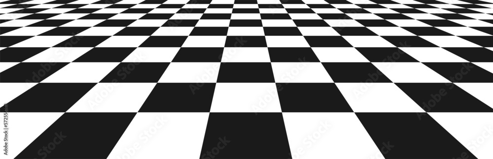 Chess perspective floor background. Black and white chessboard ...