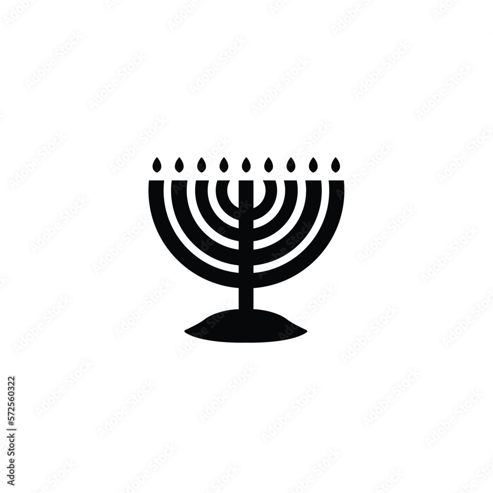 menorah symbol sign vector Stock Vector | Adobe Stock