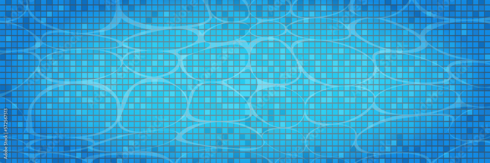Swimming pool caustics ripple background. Blue swimming pool for ...