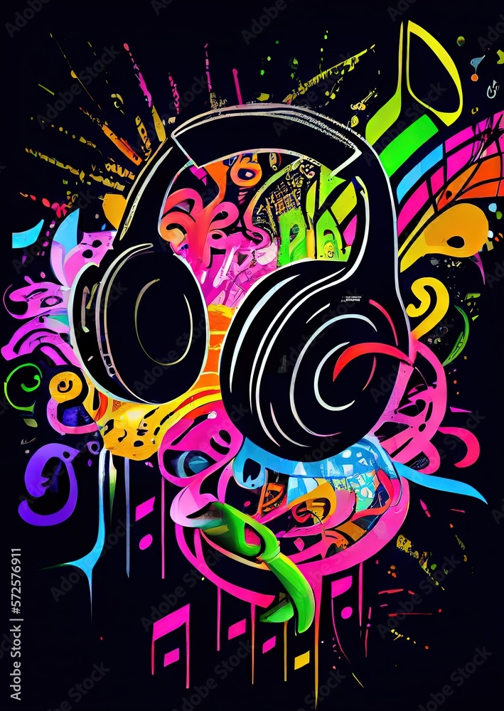 Music graphite poster, background, wallpaper. Printable artwork ...