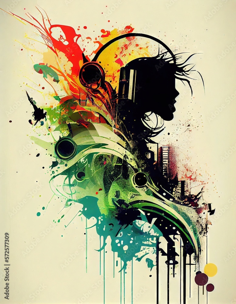 Music graphite poster, background, wallpaper. Printable artwork ...