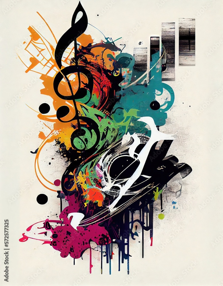 Music graphite poster, background, wallpaper. Printable artwork ...