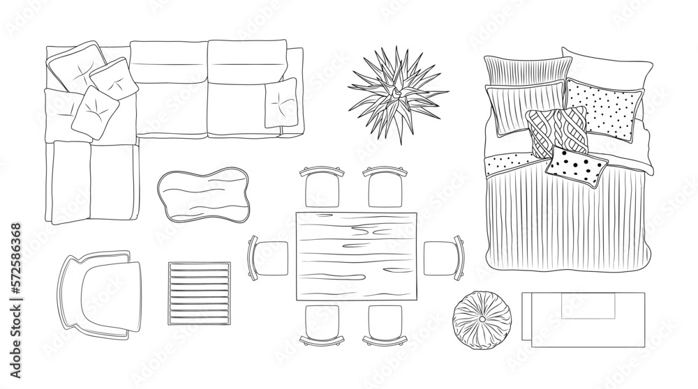 Floor Plans Line Art