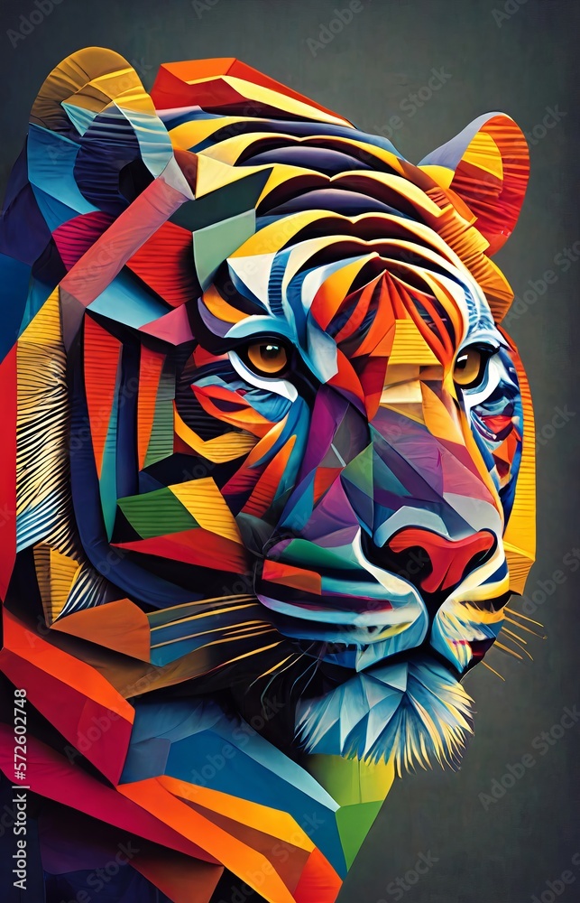 Tiger Head Pop Art