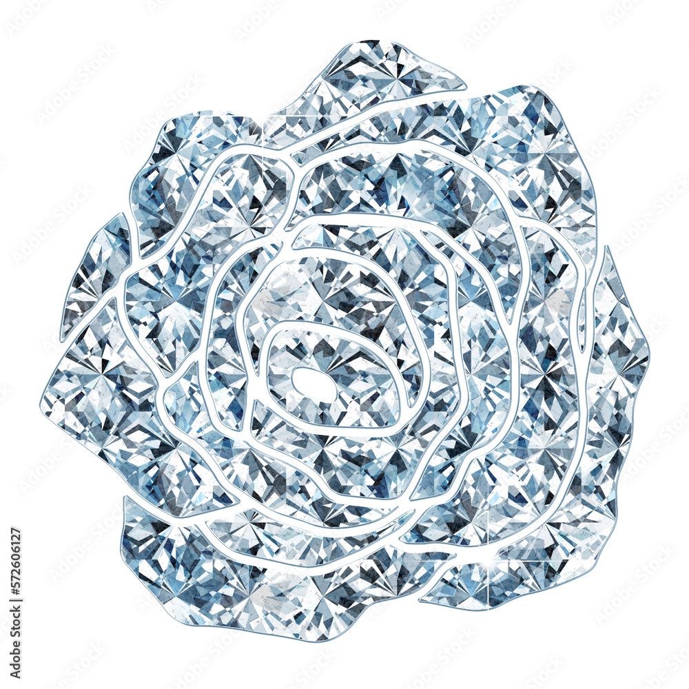Shining Diamonds rose shape. Part of a set which includes letters ...
