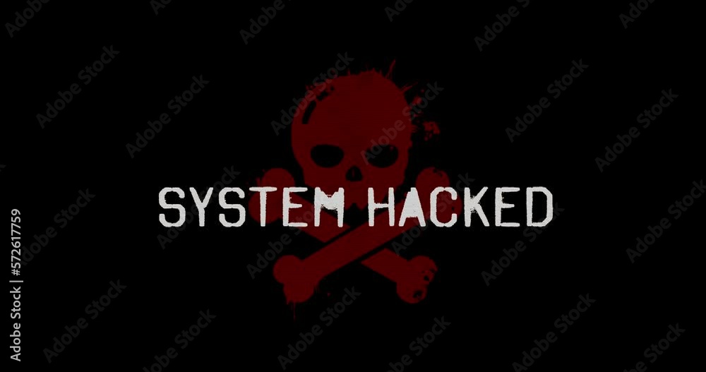 System hacked with distorted and glitch effect seamless and loopable 3d rendering. Computer ...