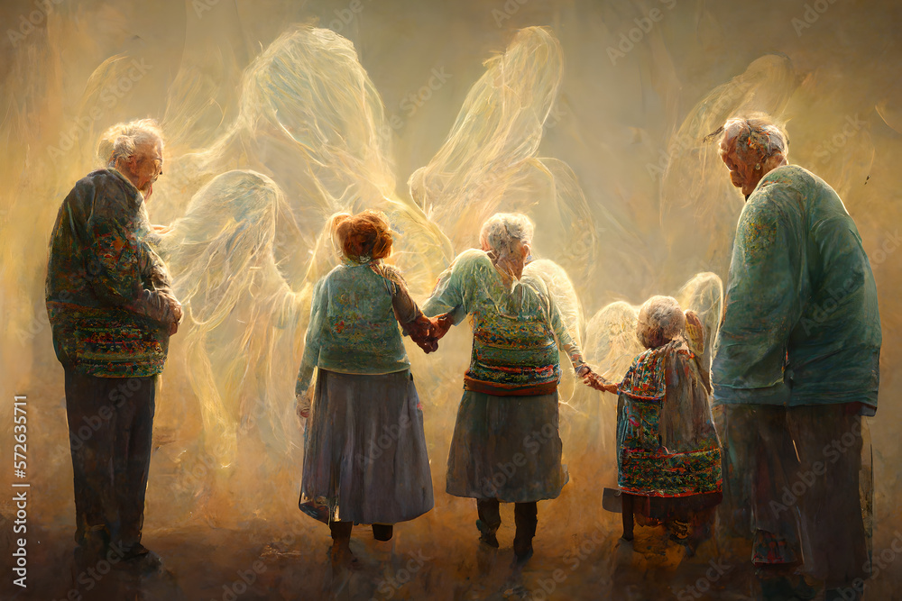 grandchildren, boys and girls, reunite with the guardian grandparents ...