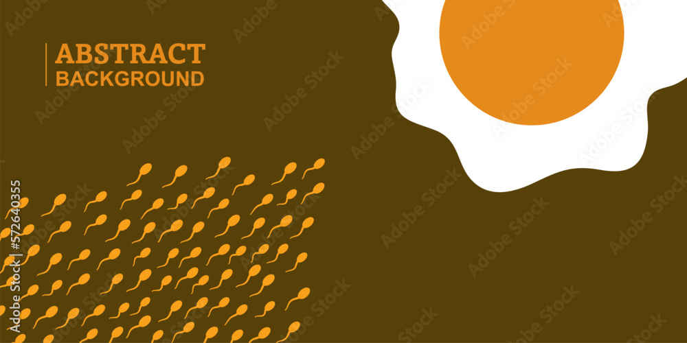 background with a biology theme, briefly tells the journey of sperm ...