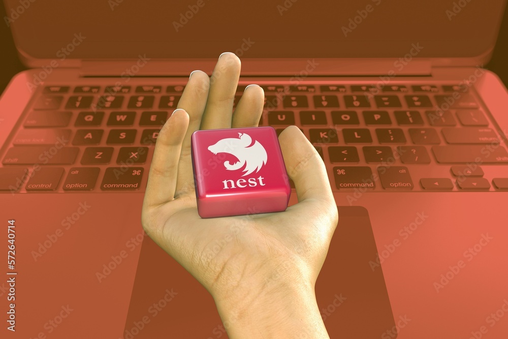 nestjs, social media background Stock Photo | Adobe Stock